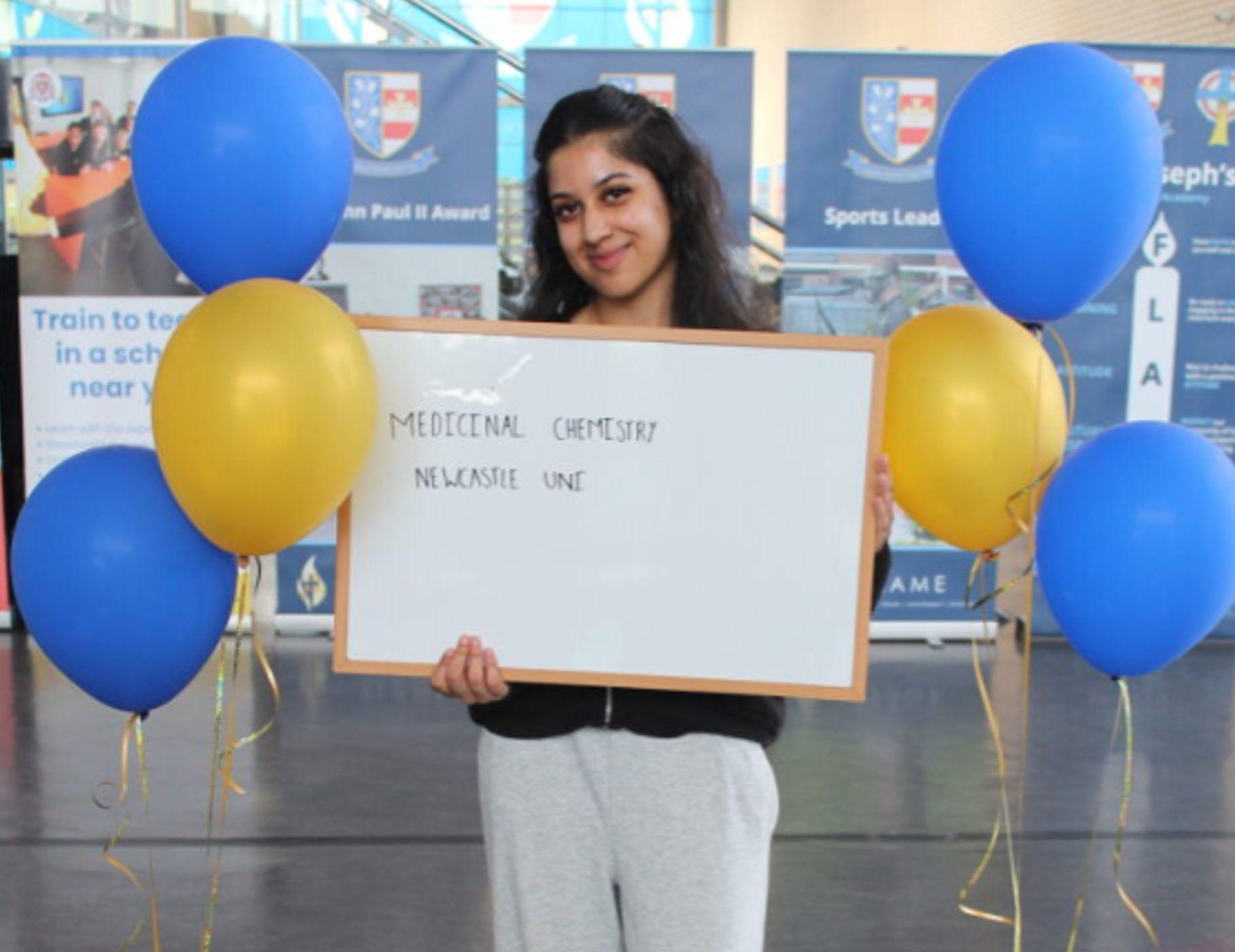 Delighted A level students celebrate the results of their hard work