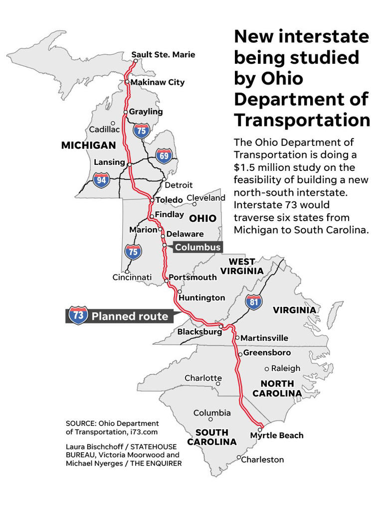 New Interstate 73 connecting Columbus to Toledo, southern Ohio to get ...