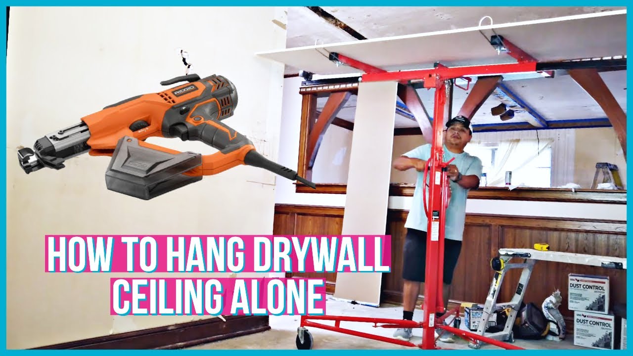 Hang Drywall on Ceiling by Yourself - Ironton Drywall and Panel Hoist ...