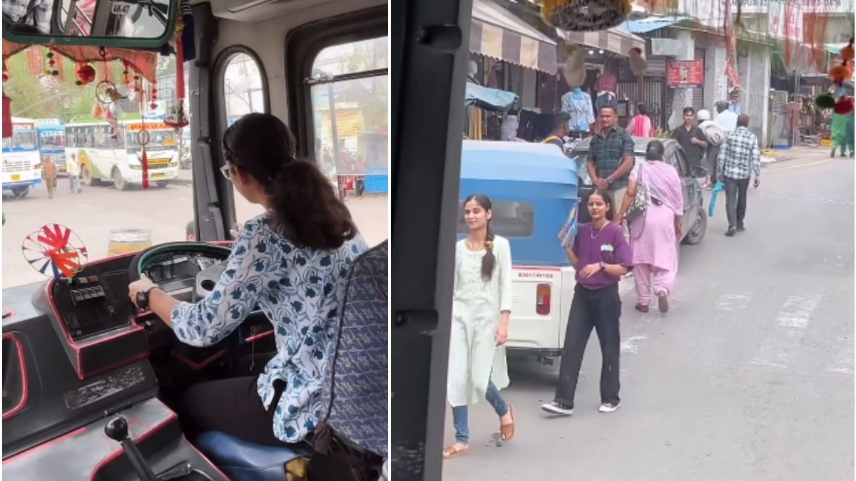 Woman bus driver in Himachal records people's reaction to seeing her in ...