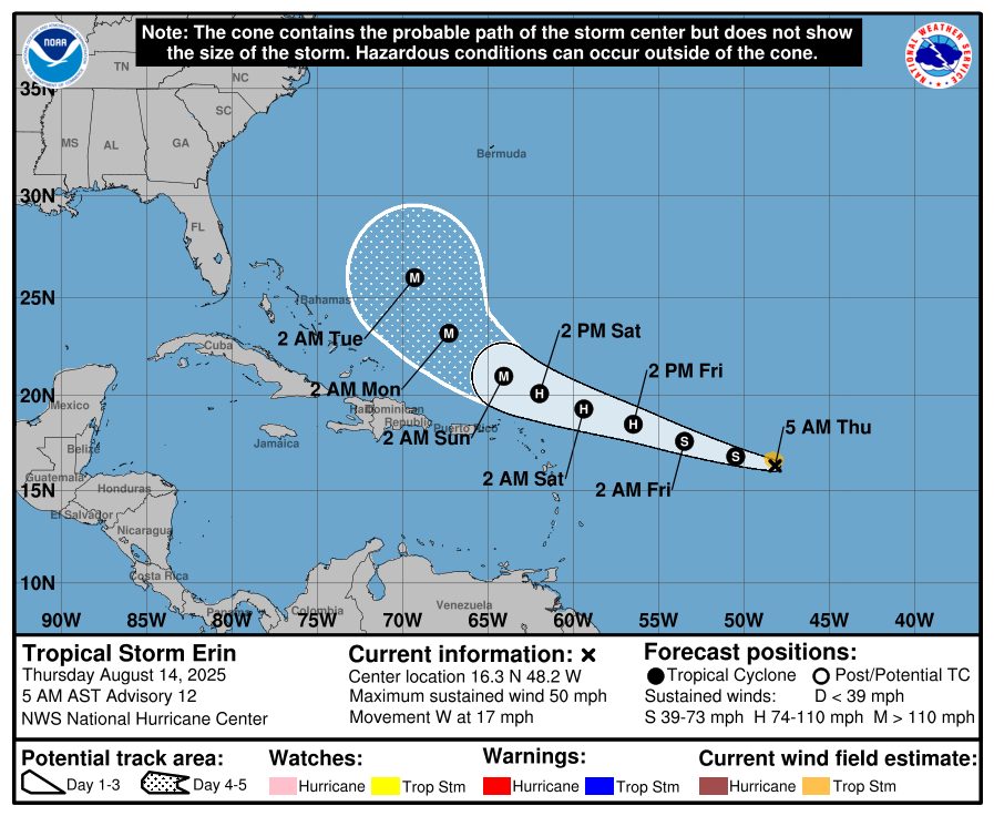 When will Tropical Storm Erin become a hurricane? What to expect in ...
