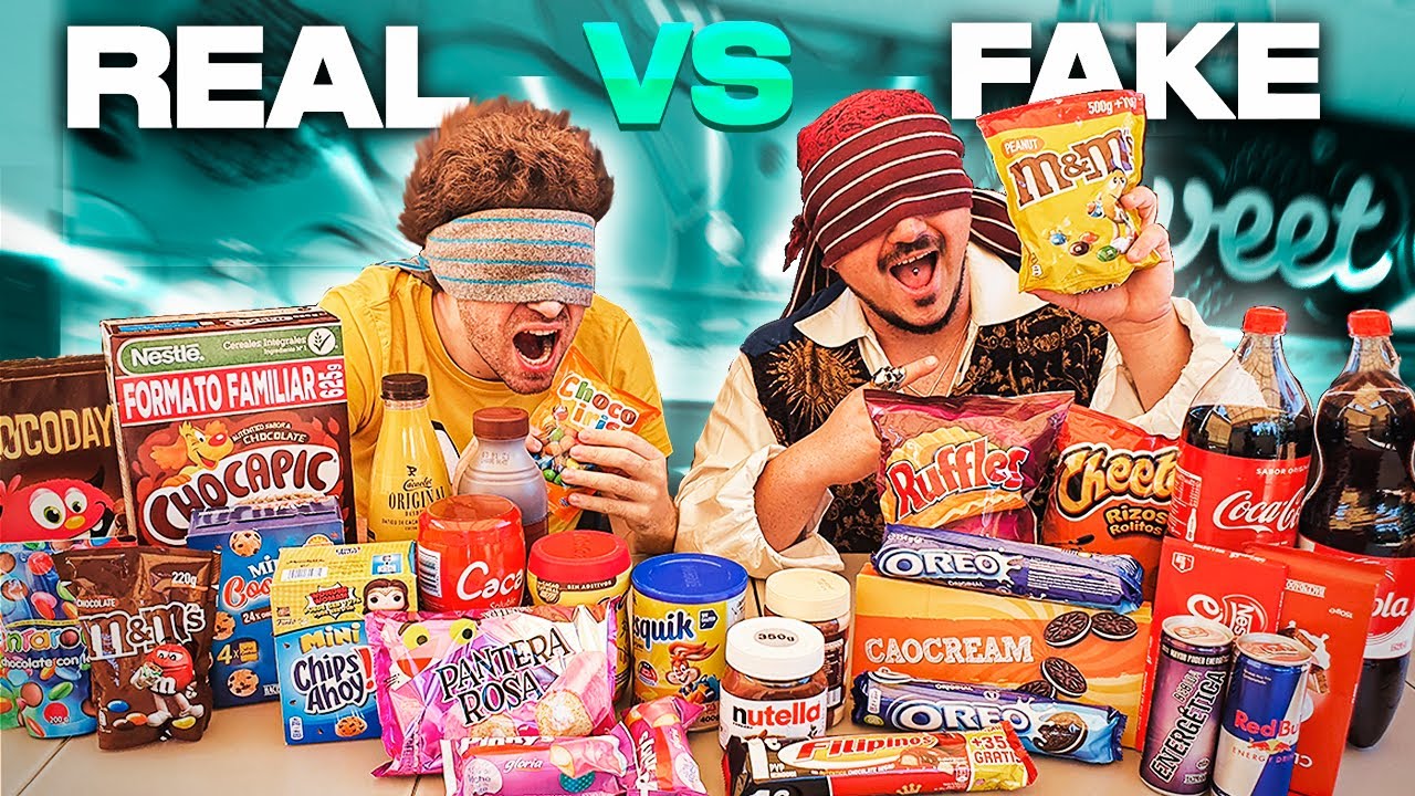 COMIDA ORIGINAL vs COMIDA FAKE con MIKECRACK! | TEST a CIEGAS | ¿Quién ...