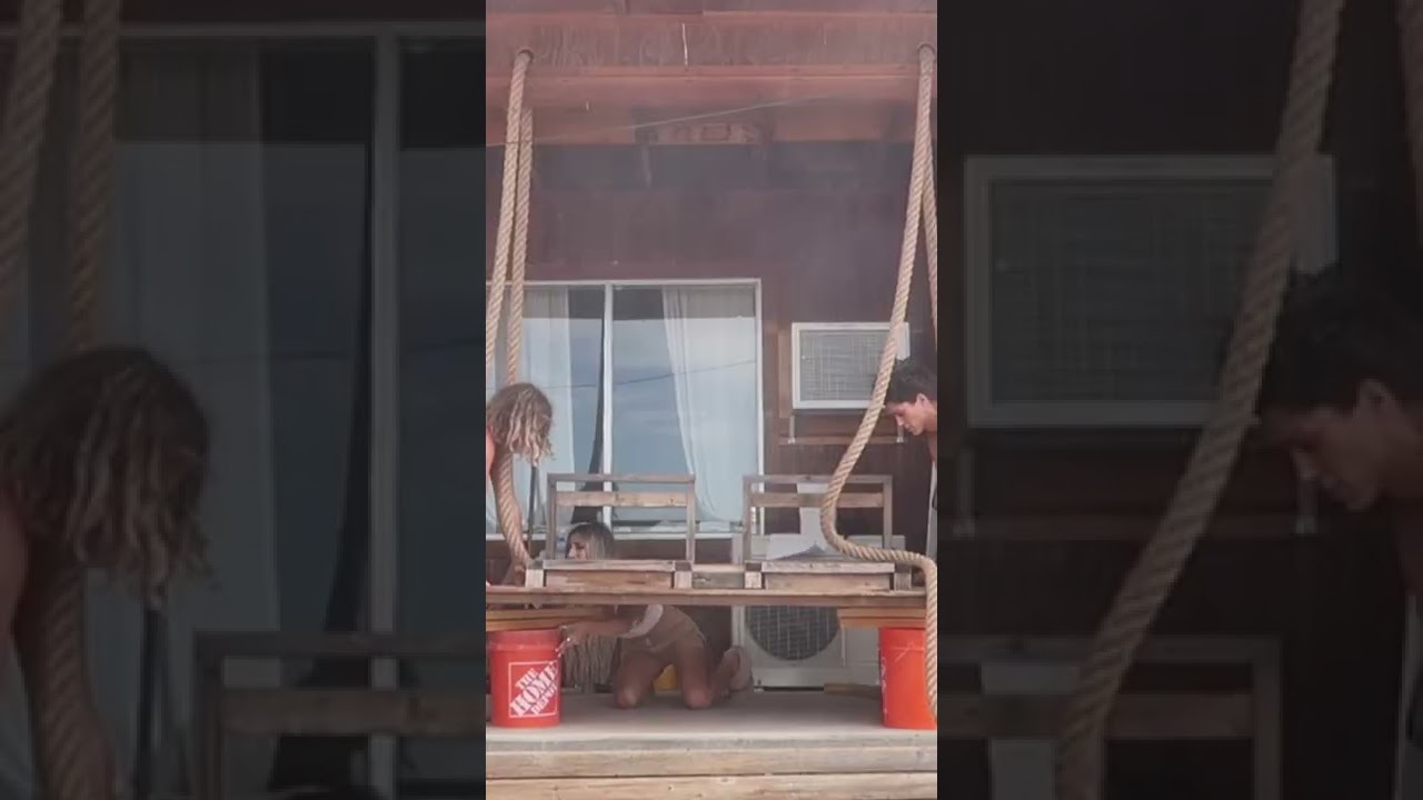 I created a swing from two forgotten chairs!