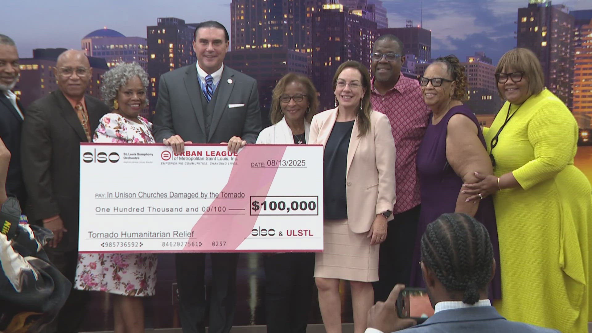 Tornado relief groups given $100K donation