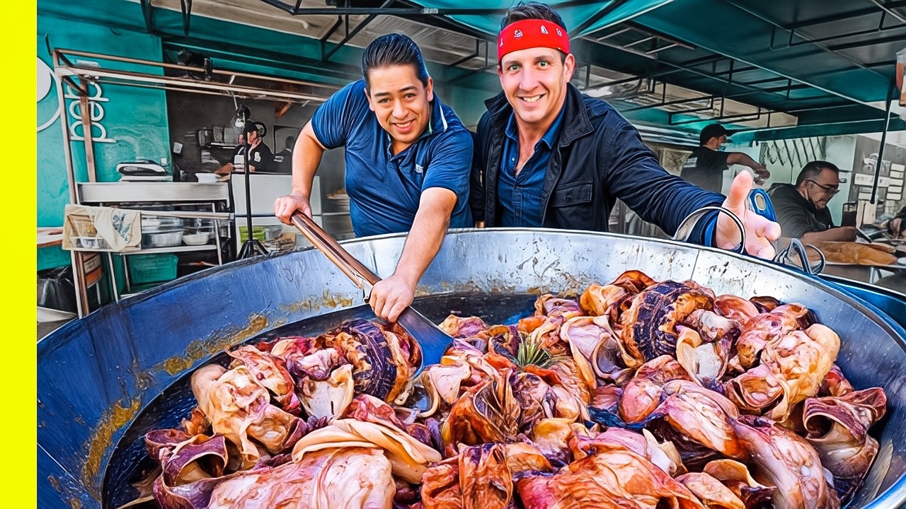 ¡Comida callejera monstruosa en Ciudad de México! ¡Mega fábricas de comida!