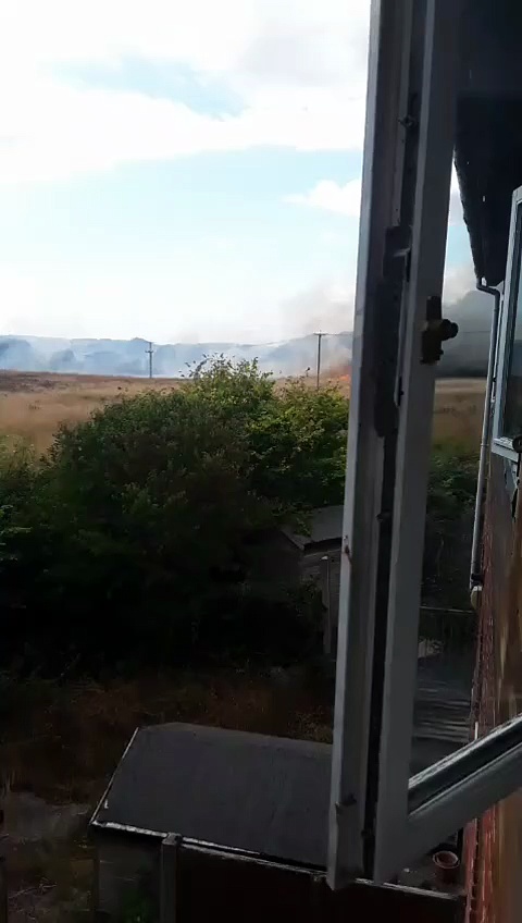 Fire near Meyrick Close in Bransgore, taken by Anthony Harvey