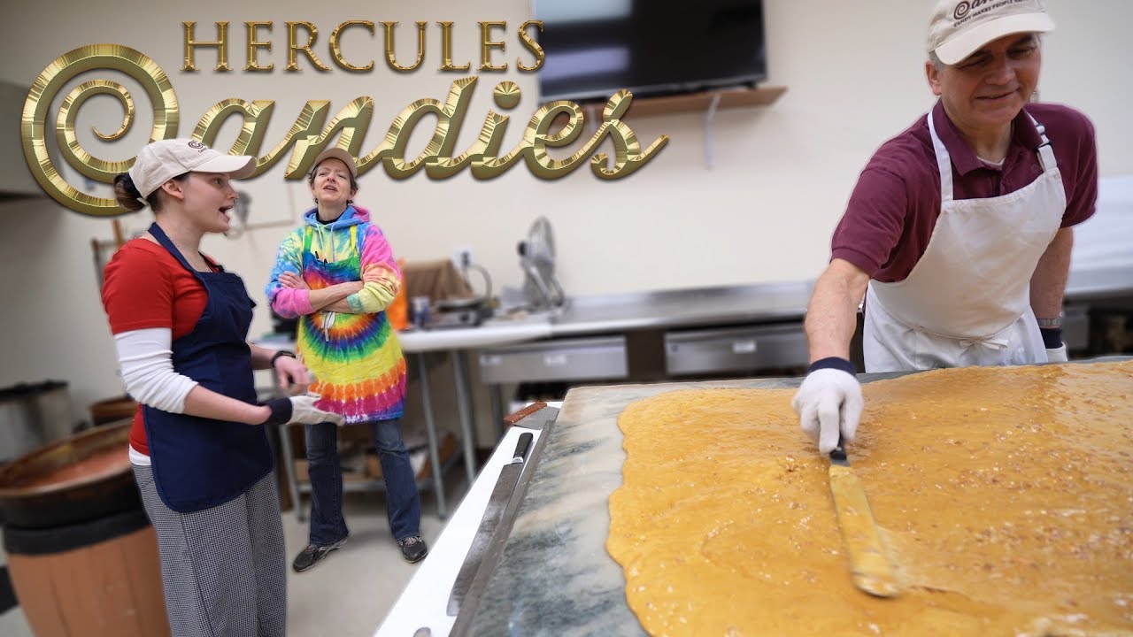 Showing Jennifer the Secrets to Our Peanut Brittle