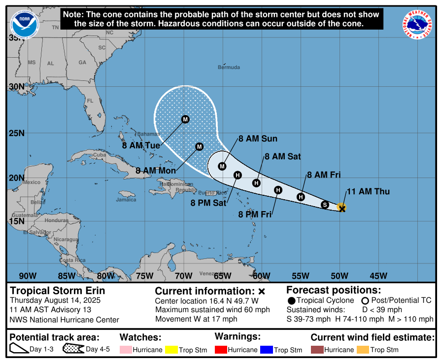 Tropical Storm Erin spaghetti models. Naples, Marco Island, Florida in ...