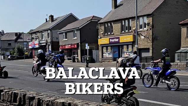 Video shows a gang of balaclava-clad bikers terrorising a street