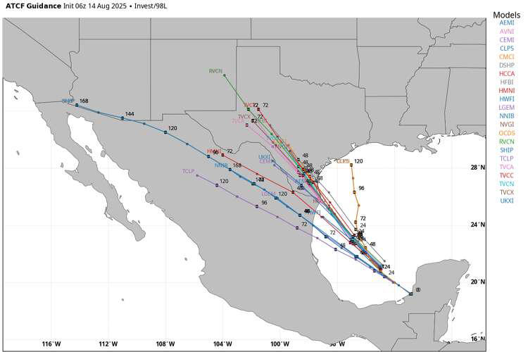 Coastal Texas flood threat with tropical disturbance in Gulf of Mexico ...