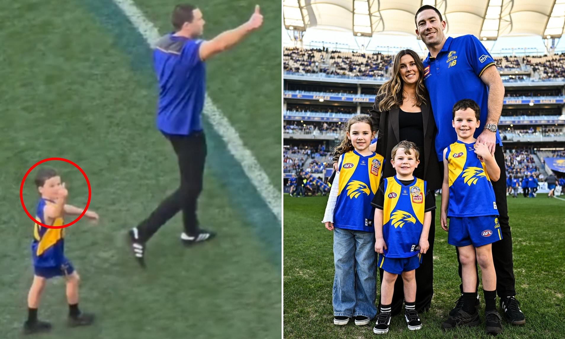 Here's why a footy star had T-shirts made after his son flipped the ...