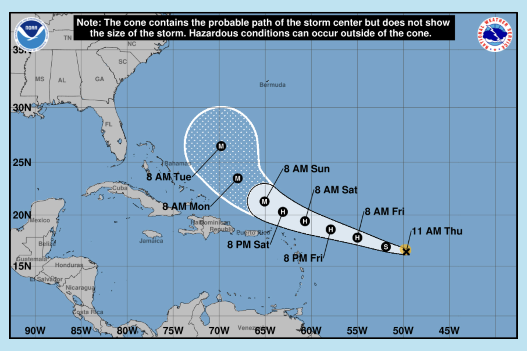 Tropical Storm Erin tracker: Forecast to strengthen into 1st Atlantic ...