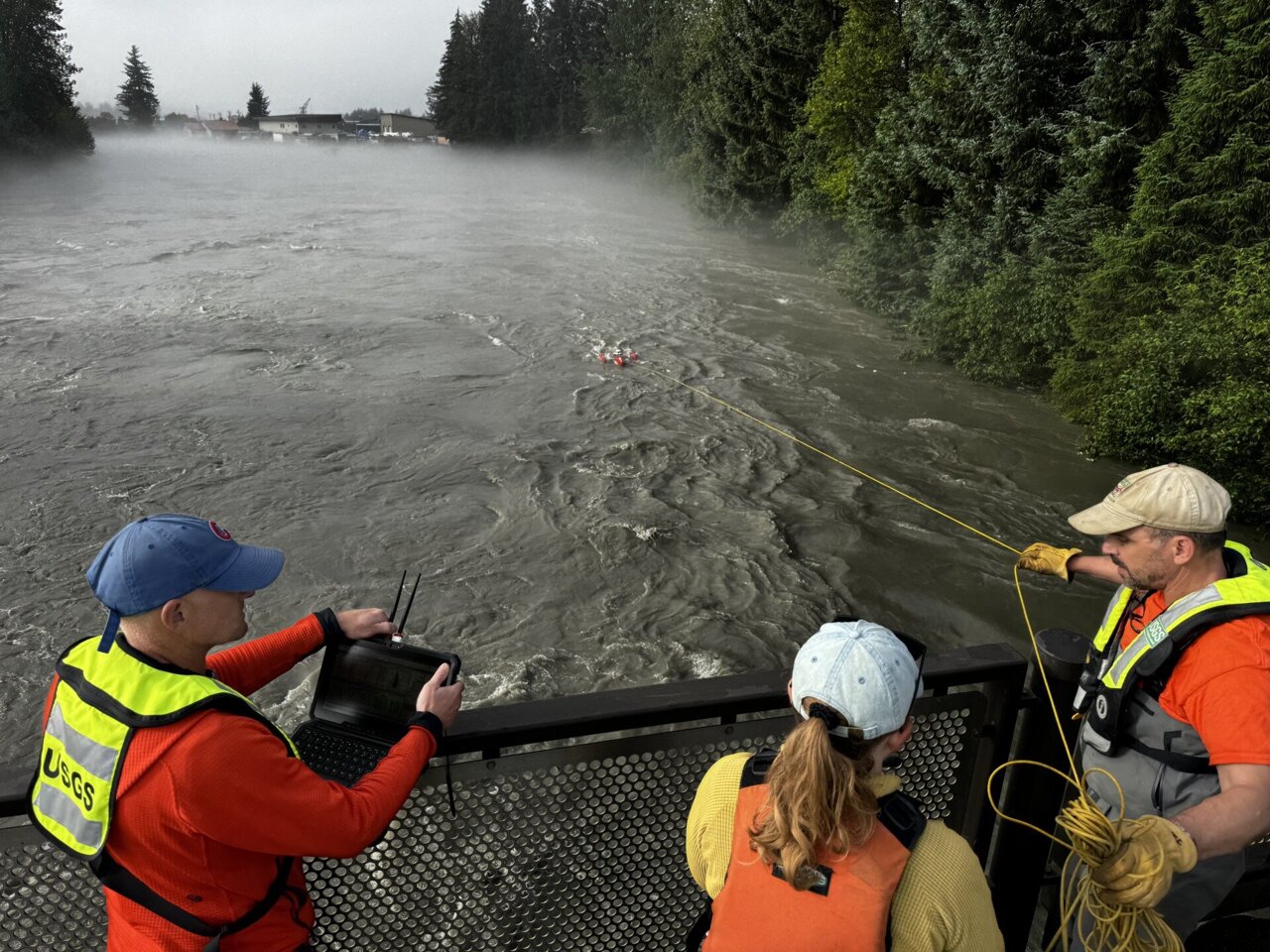 Glacial flooding measured in real time at Juneau, Alaska