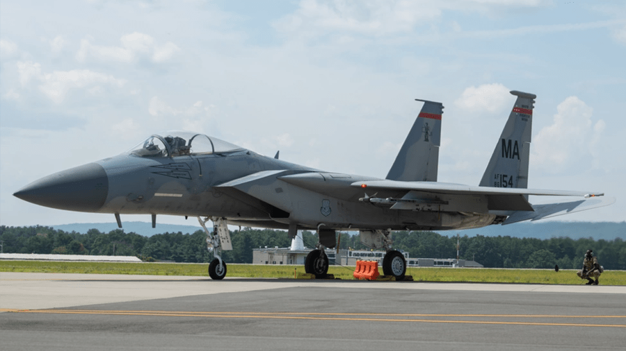 Service member ejected from F-15 aircraft at Barnes ANGB in Westfield