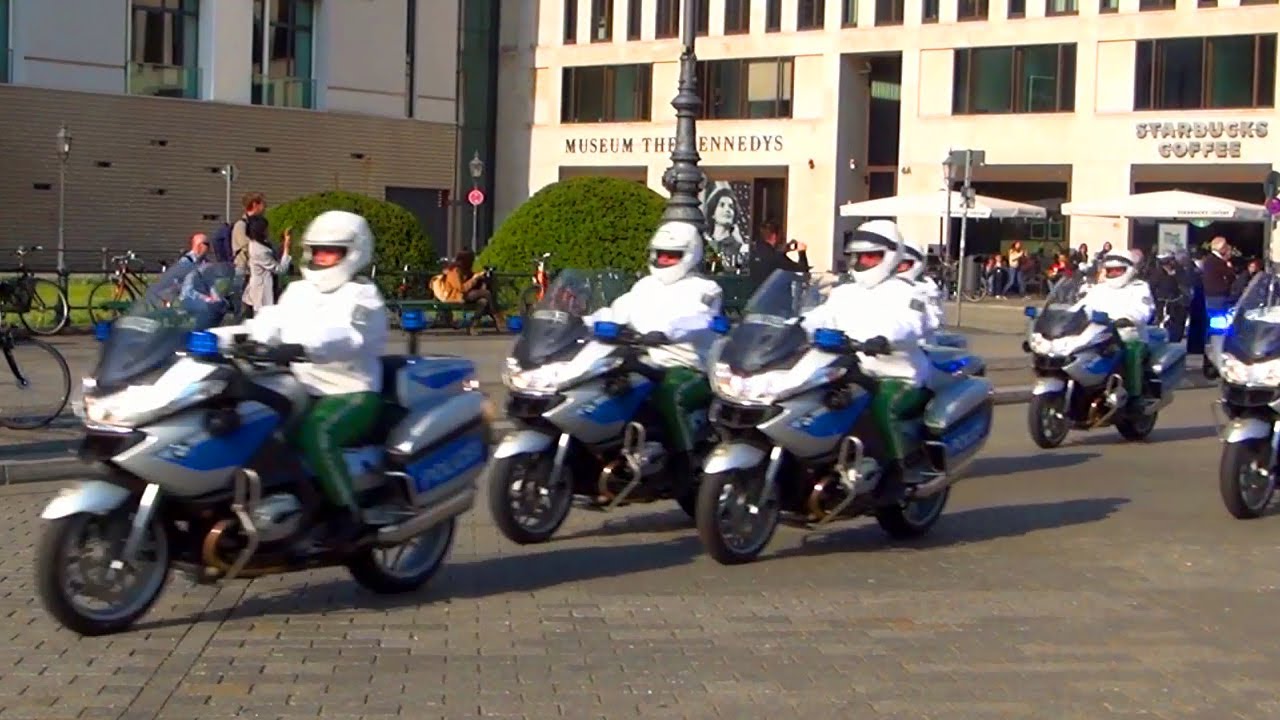 State Visit – German Police Convoy in Berlin with Mercedes S-Class