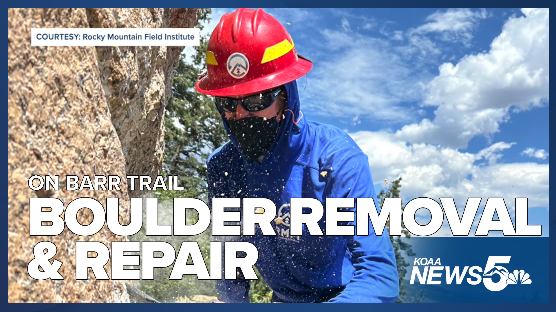 Second round of removal and repair on Barr Trail after giant boulder ...