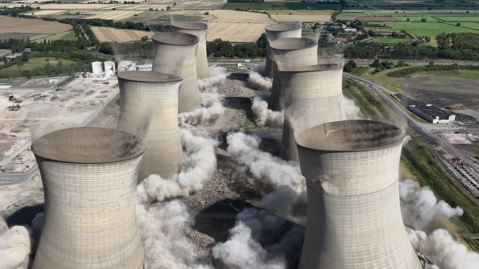 Watch: Every angle of largest cooling tower collapse