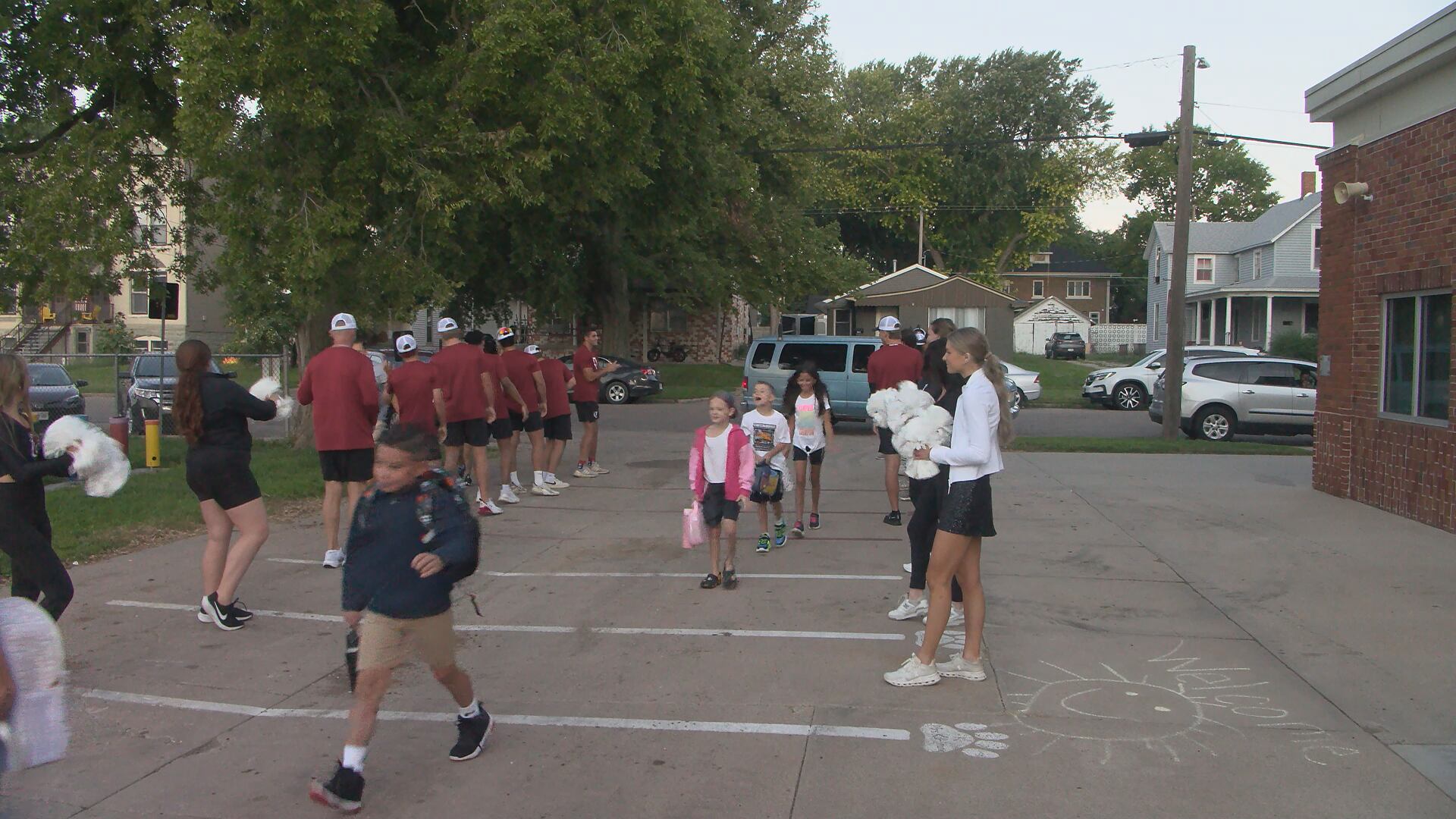 First day of school starts for students at Longfellow Elementary School