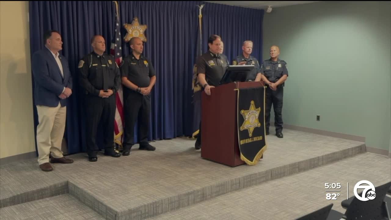 Police talk about security at the 2025 Woodward Dream Cruise
