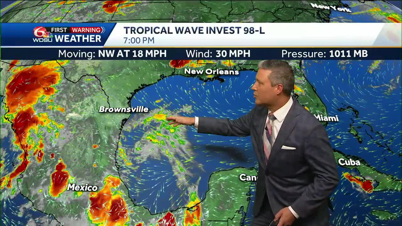 Tracking invest 98-L in the Gulf, Erin, Weather Impact Days for heat ...