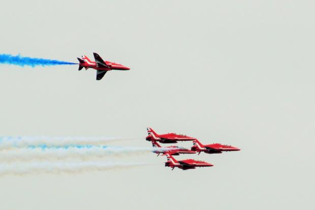 Where and when to see the Red Arrows over the Island today