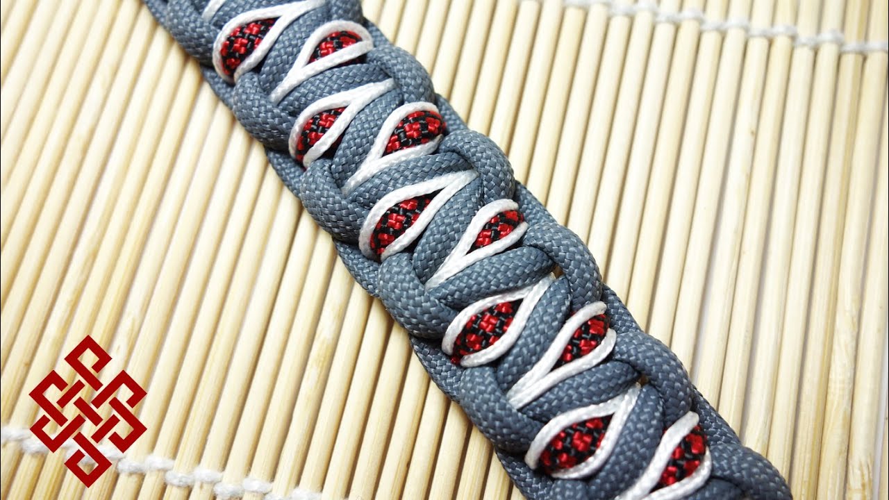 How to Make a Stitched Solomon's Dragon Paracord Bracelet Tutorial