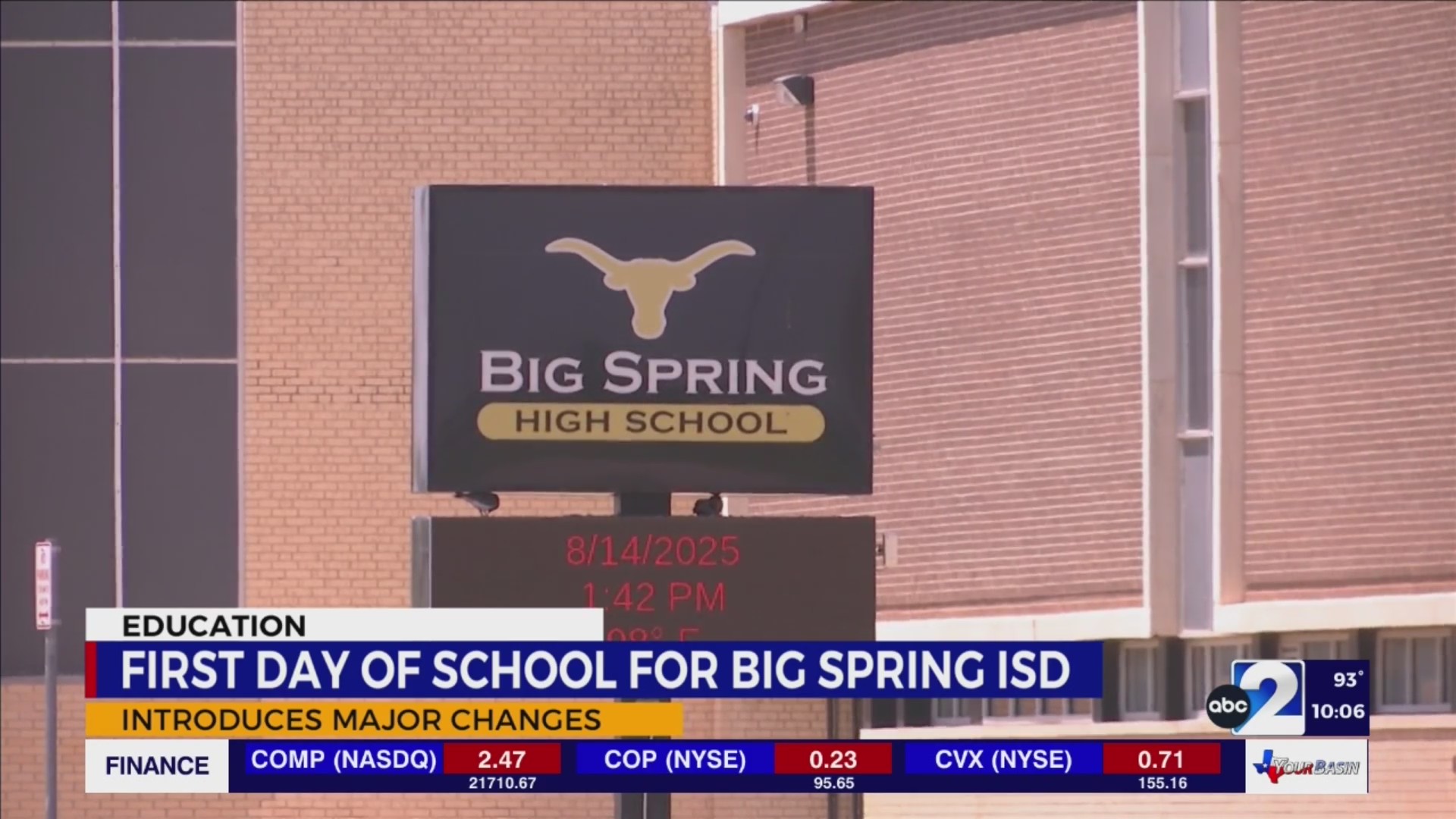 First day of school for Big Spring ISD