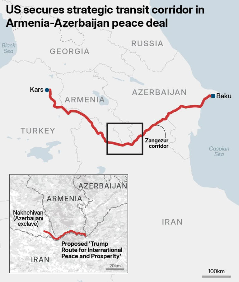 Armenia reassures Iran's Pezeshkian it will control Trump 'peace corridor'