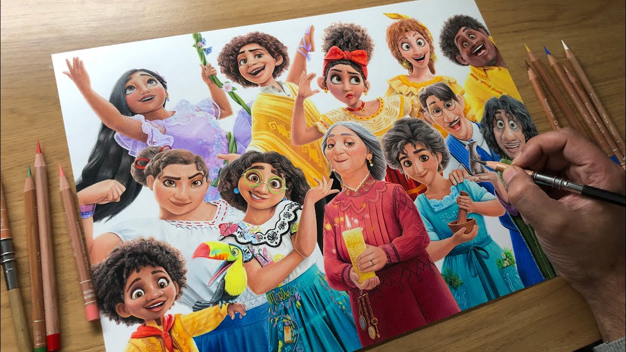 Drawing La Familia Madrigal: Insane Encanto Fan Art Time-Lapse!
