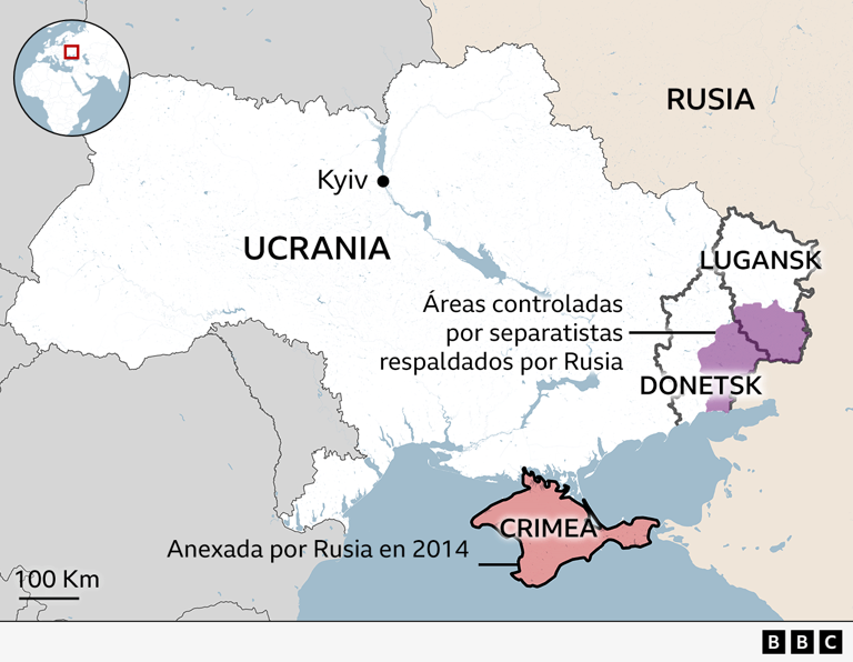 En mapas: los territorios de Ucrania invadidos por Rusia que están en el centro de las ...