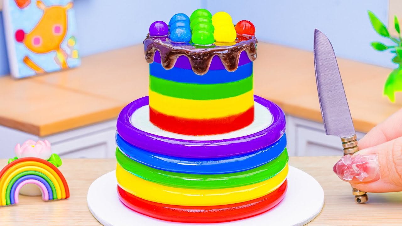 Yummy Rainbow Jelly Cake Ideas – Colorful Cake Decorating Inspiration