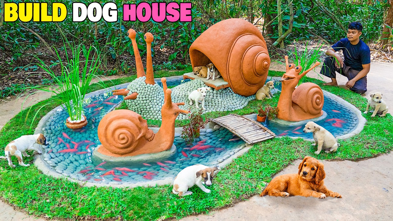 Rescued Puppies Get a Dream Home With a Magical Snail Shaped House and ...