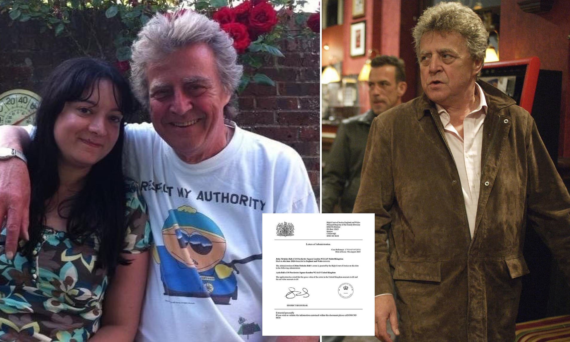 EastEnders star Nicholas Ball died 'penniless with nothing left to his ...