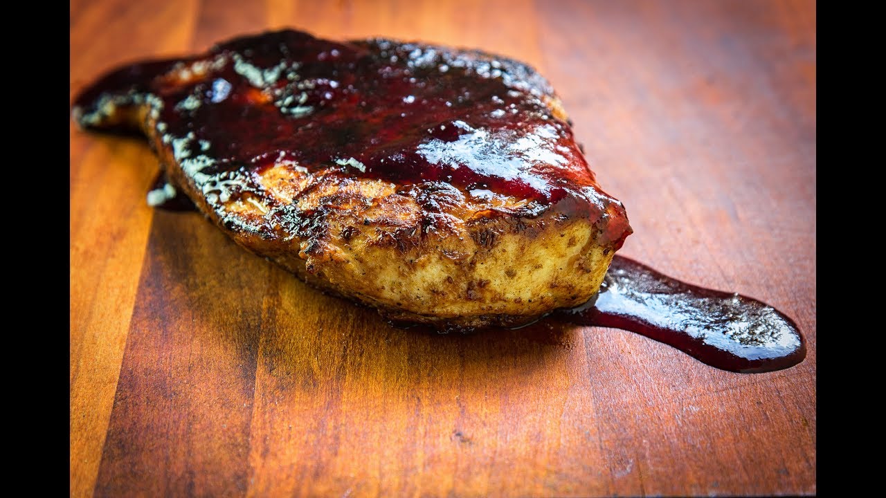Griddled chicken with a bold blueberry BBQ twist