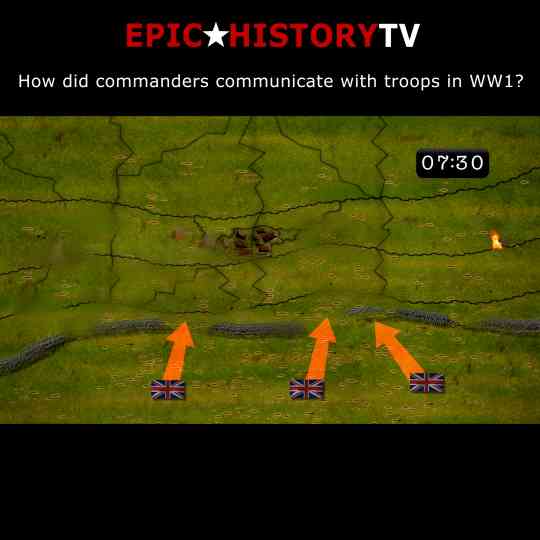 How did commanders communicate with troops in WW1