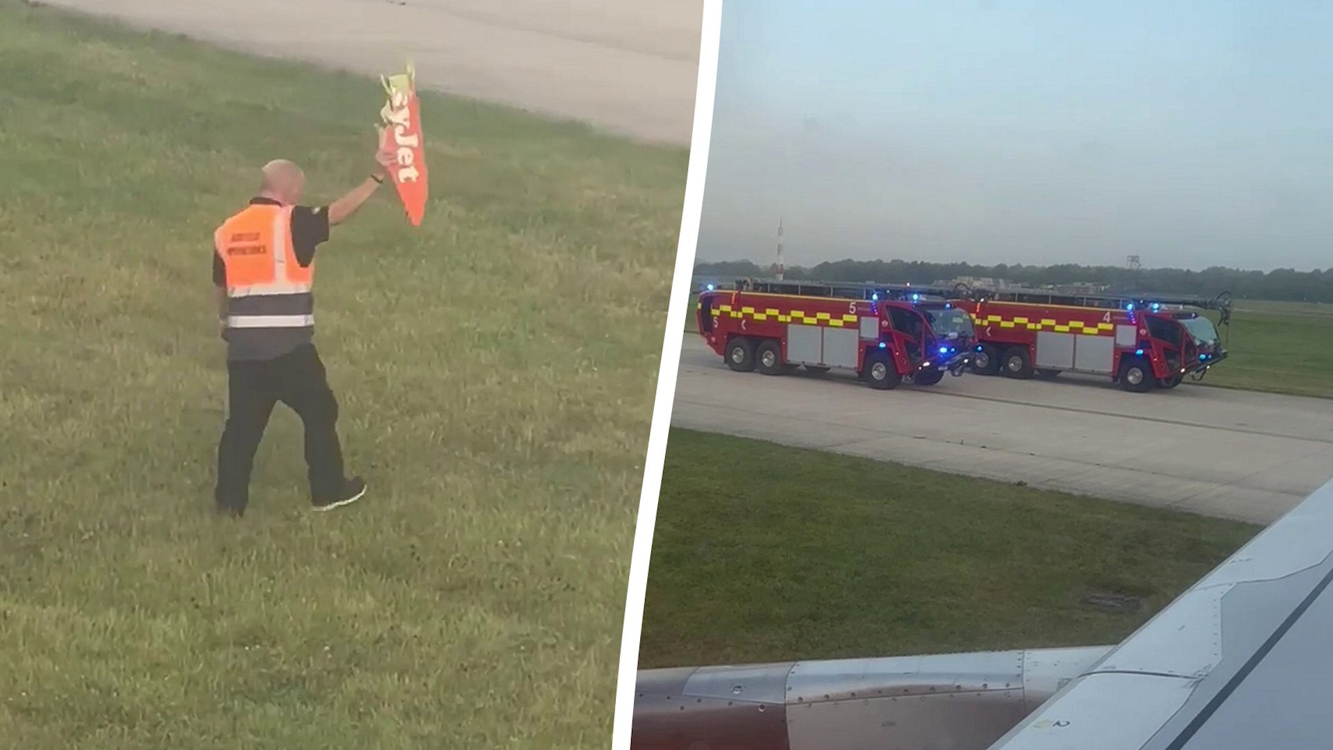 Aftermath as two easyJet planes crash on runway leaving passengers shocked