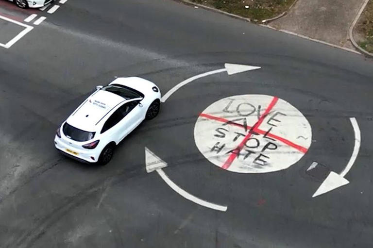 'Love All Stop Hate' painted over St George's Cross on Birmingham ...