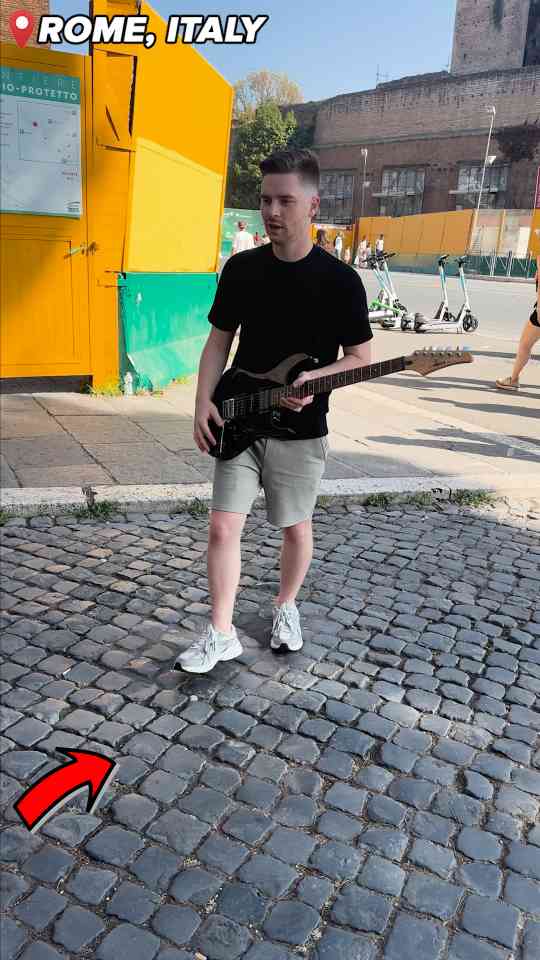 Rare Guitar Gets Sprayed in Rome
