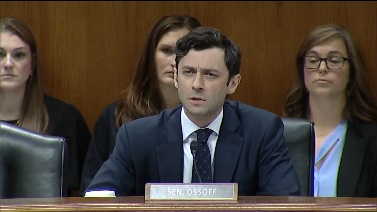 'We Need To Reconvene': Sen. Jon Ossoff Snaps At Lazy Trump Sec. Doug ...
