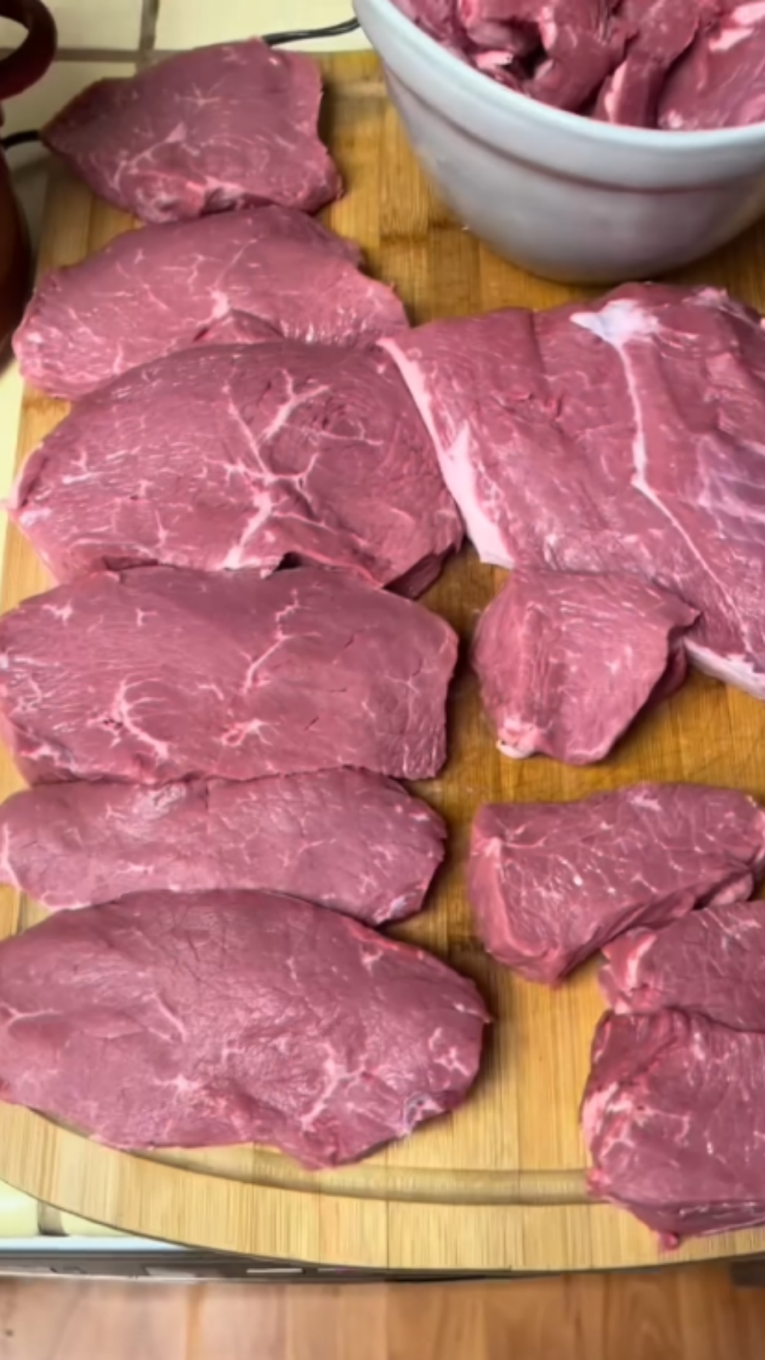 How to Cut and Steam Top Sirloin to Extract Fatty Oil | Traditional ...