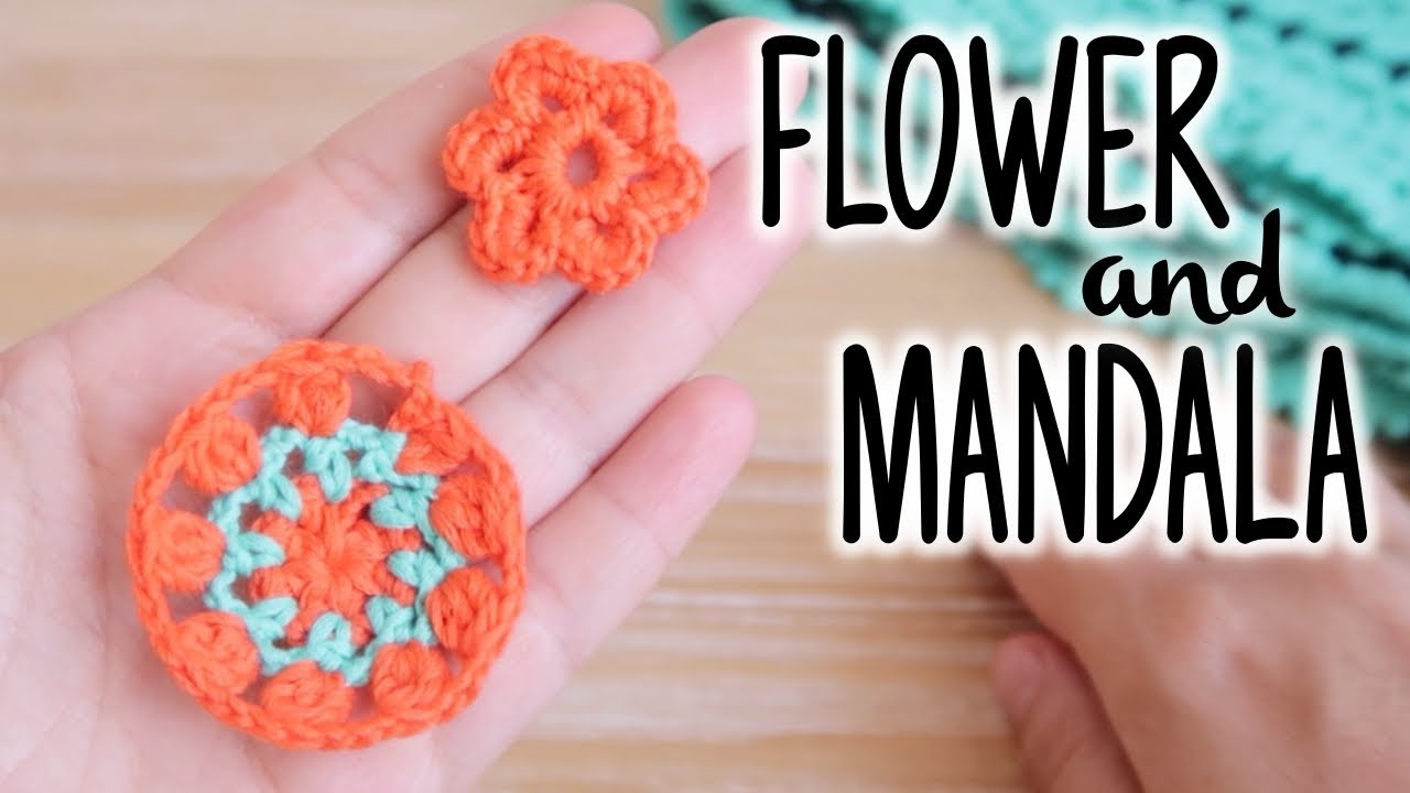 How to crochet small flower and small mandala | Step-by-step tutorial