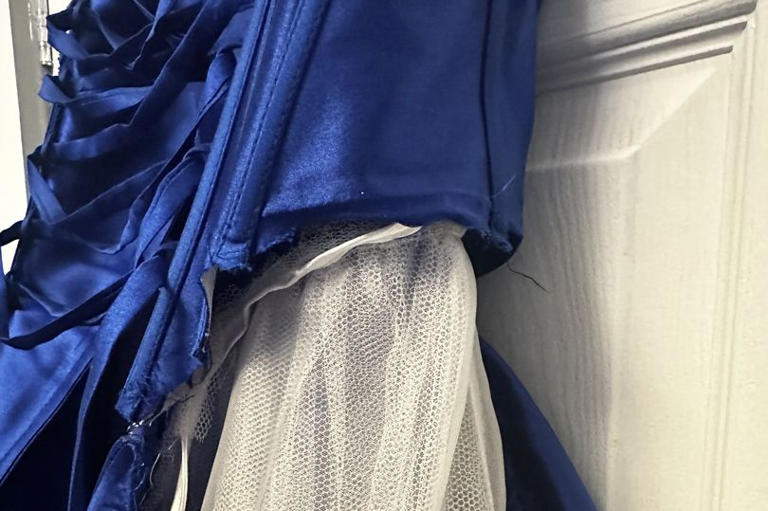 Girl, 11, in tears at prom after bullies tore her £450 dress to shreds