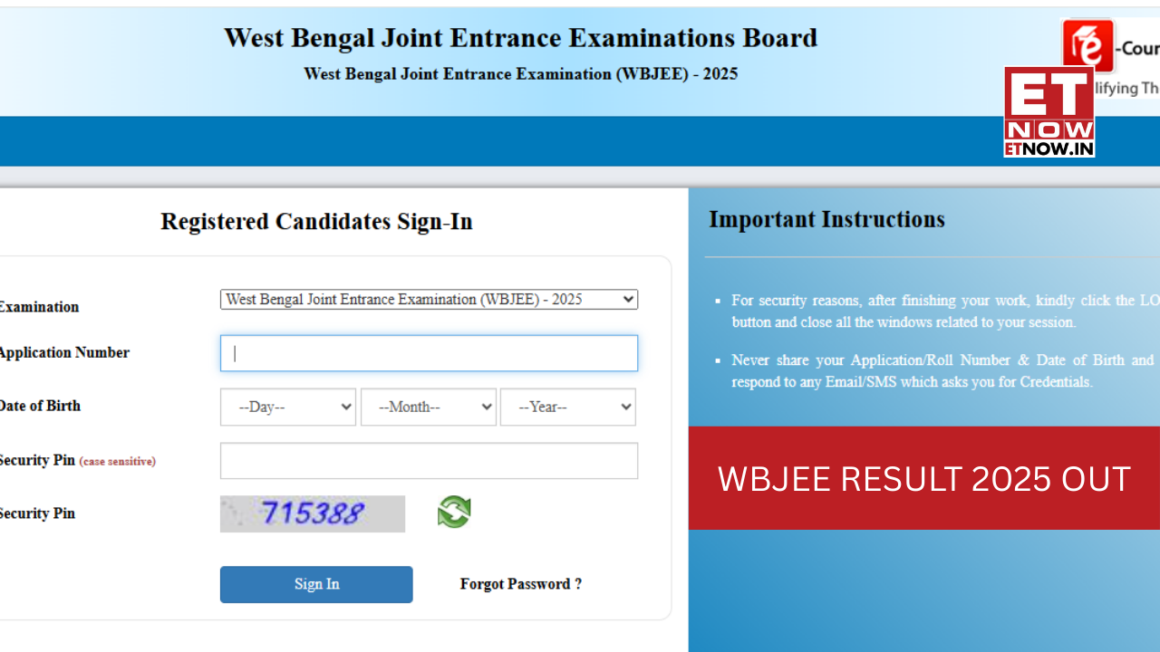 WBJEE RESULT 2025 DECLARED; Know how to download rank card and merit list PDF