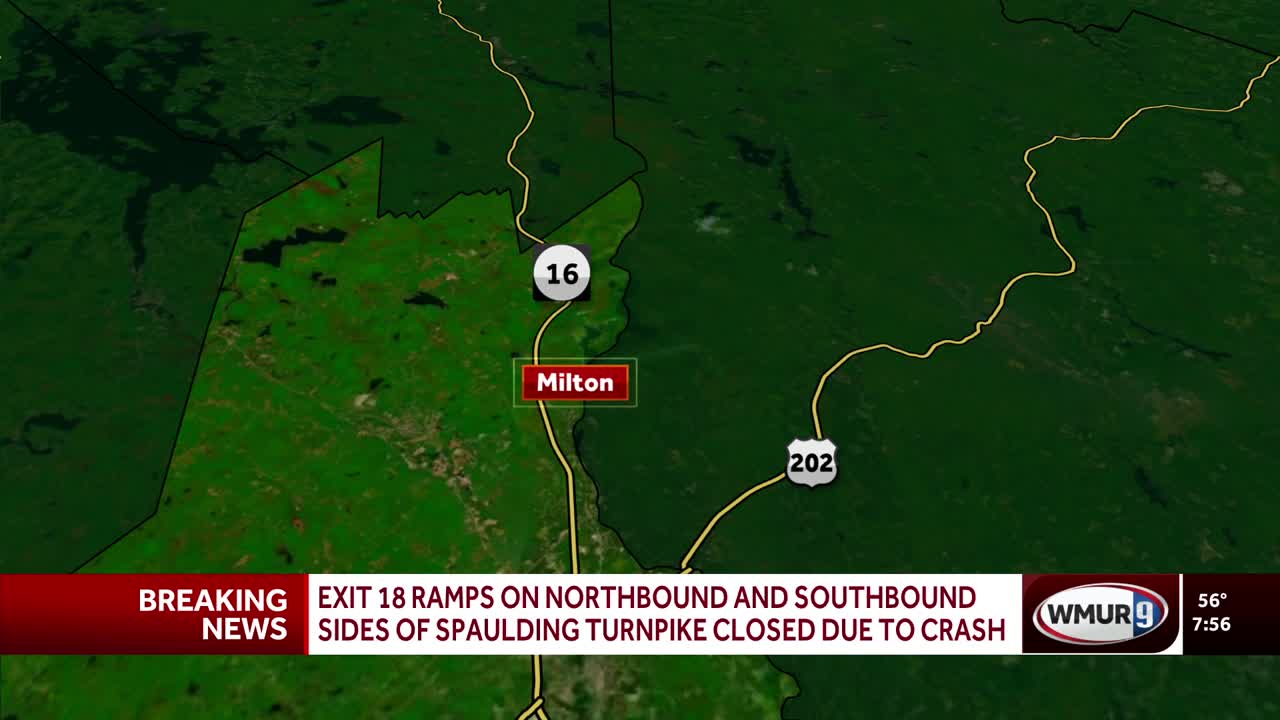 Exit 18 ramps on northbound and southbound sides of Spaulding Turnpike ...
