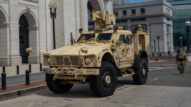 National Guard Keeps DC Residents Safe By Crashing Into A Car, Trapping ...