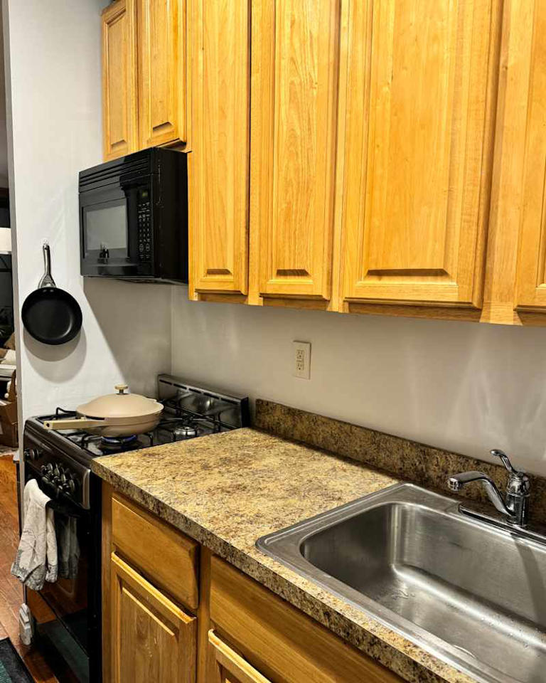 Before & After: A $750 Kitchen Makeover Keeps the 2000s Cabinets But ...