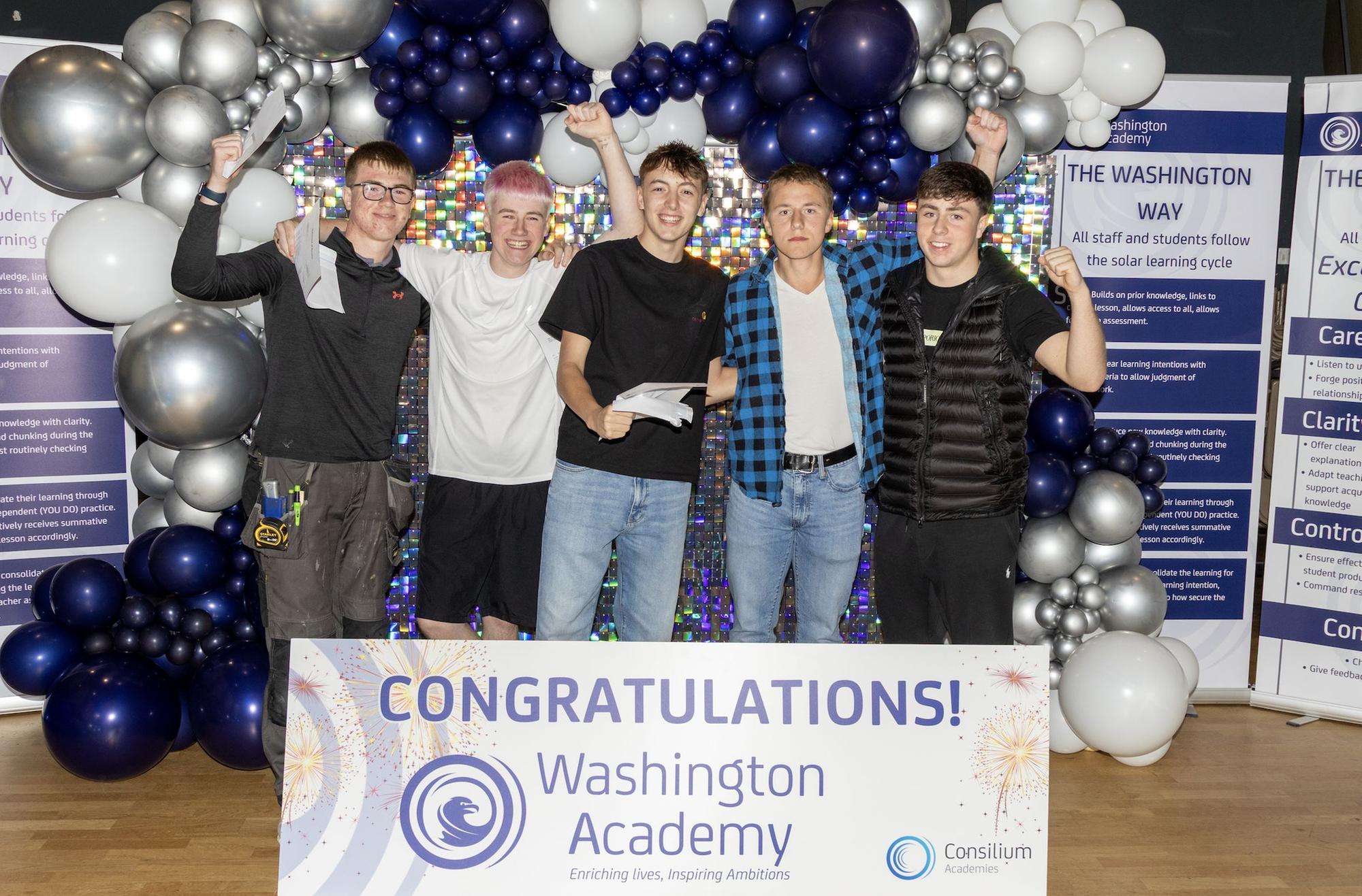 Students at Washington Academy celebrate success in GCSEs