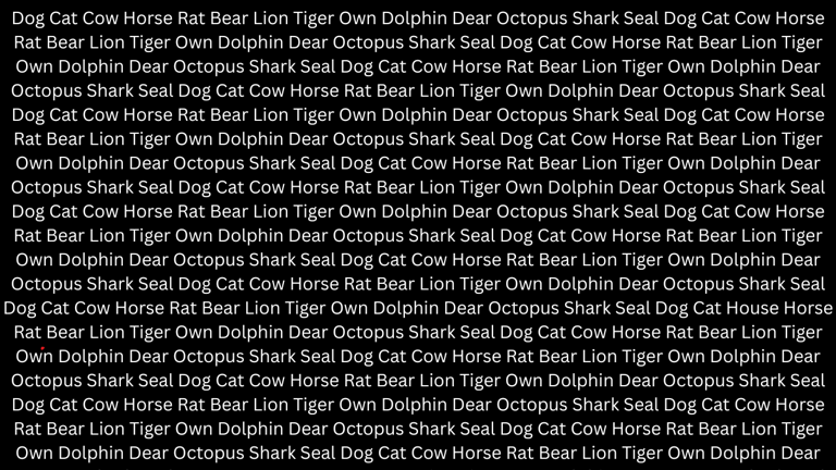 Optical Illusion: Spot The Odd Word Among These Animal Names!