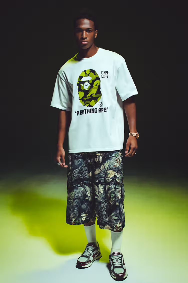 BAPE Teams With Cristiano Ronaldo’s CR7 LIFE For Green-Camo Capsule