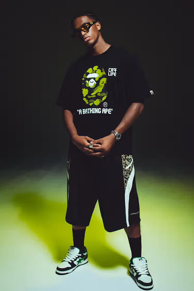 BAPE Teams With Cristiano Ronaldo’s CR7 LIFE For Green-Camo Capsule
